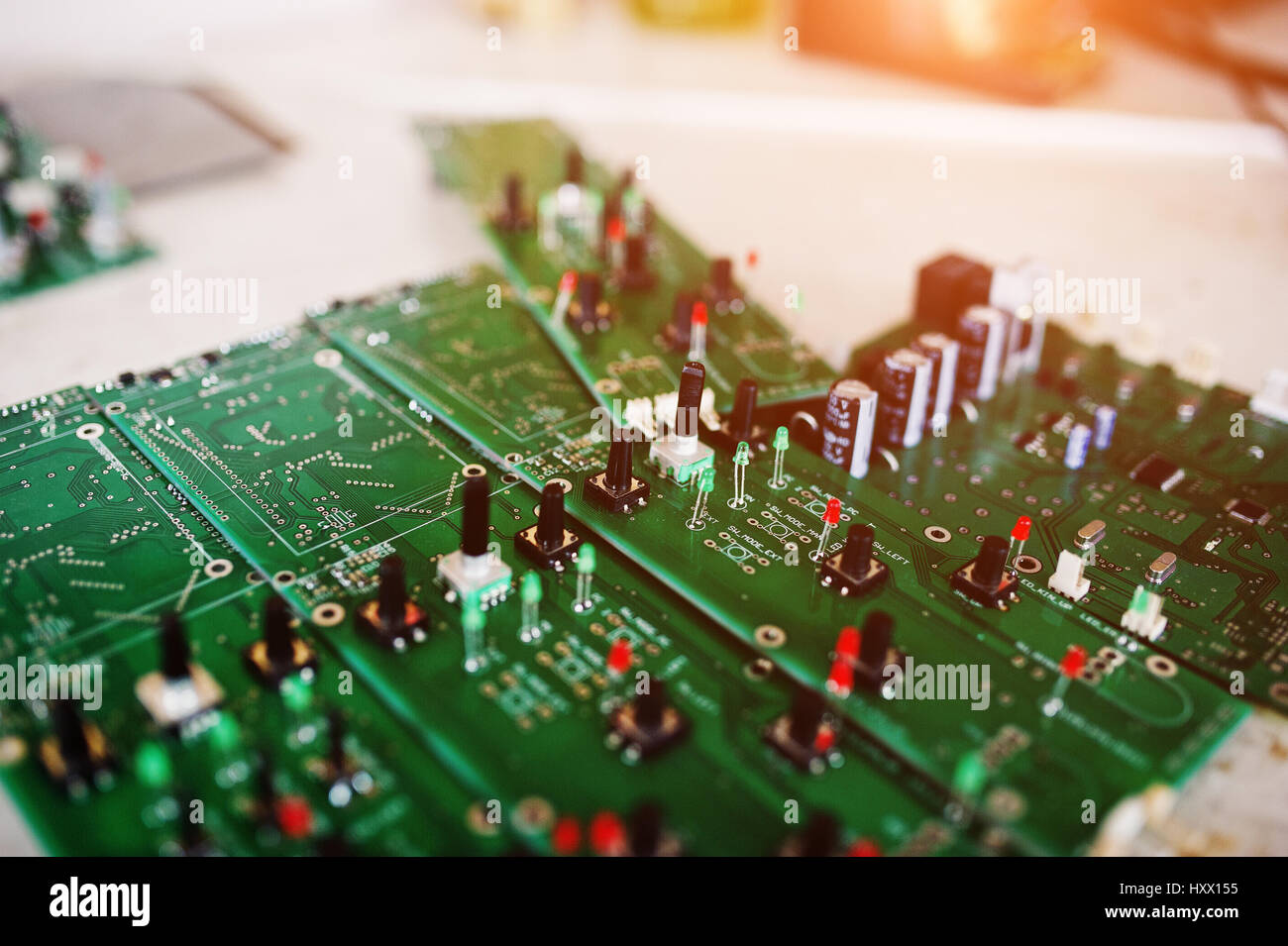 Circuit board of electronic computer hardware technology. Motherboard ...