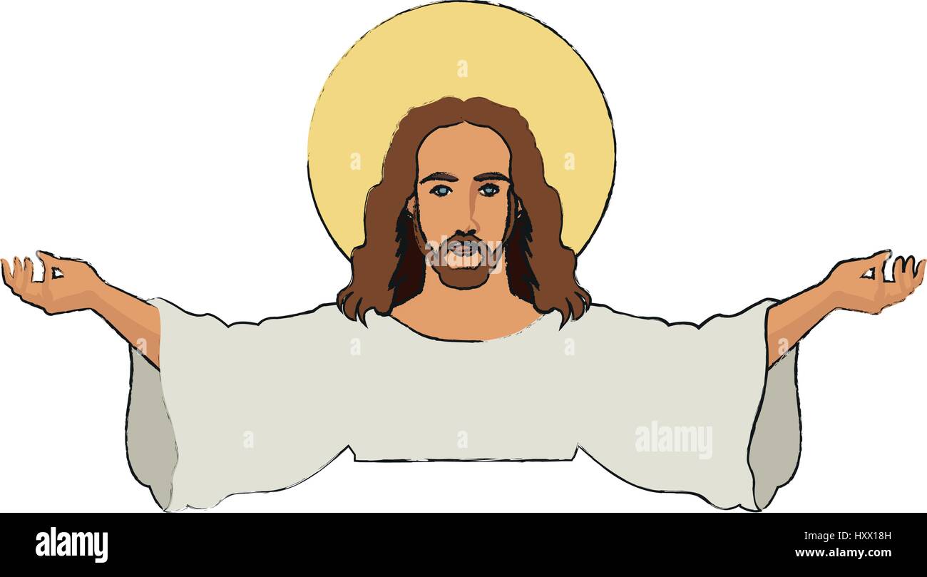 jesus christ man icon over white background. vector illustration Stock ...