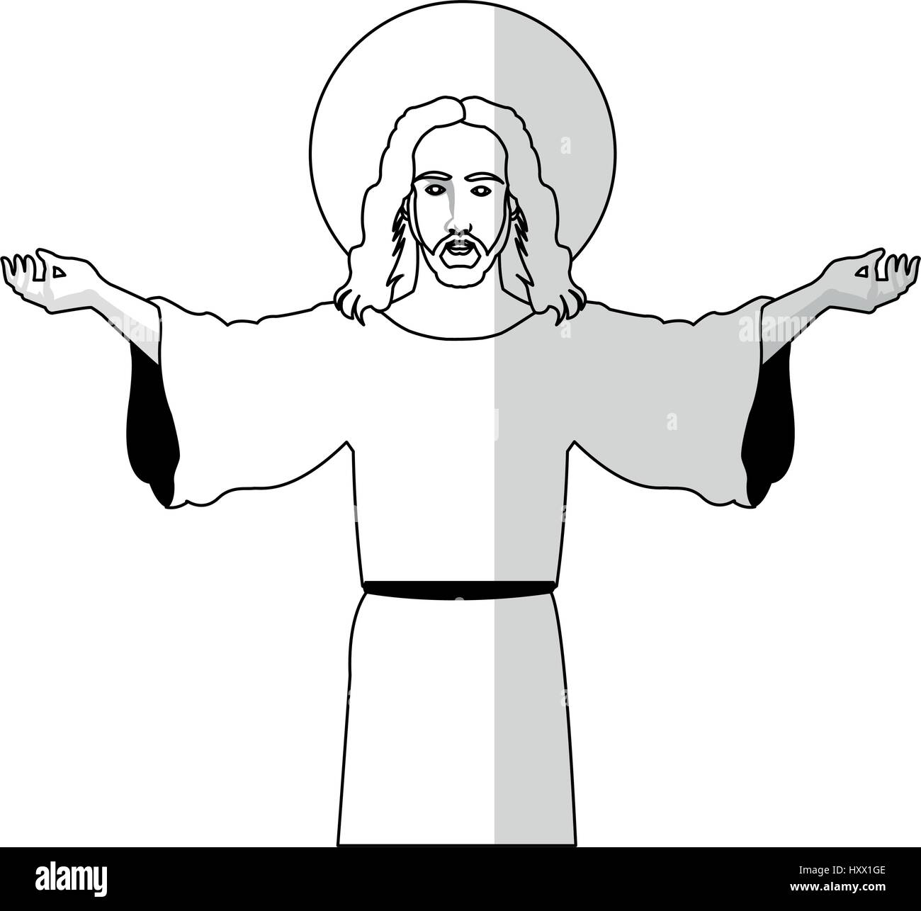 jesus christ man icon over white background. vector illustration Stock ...