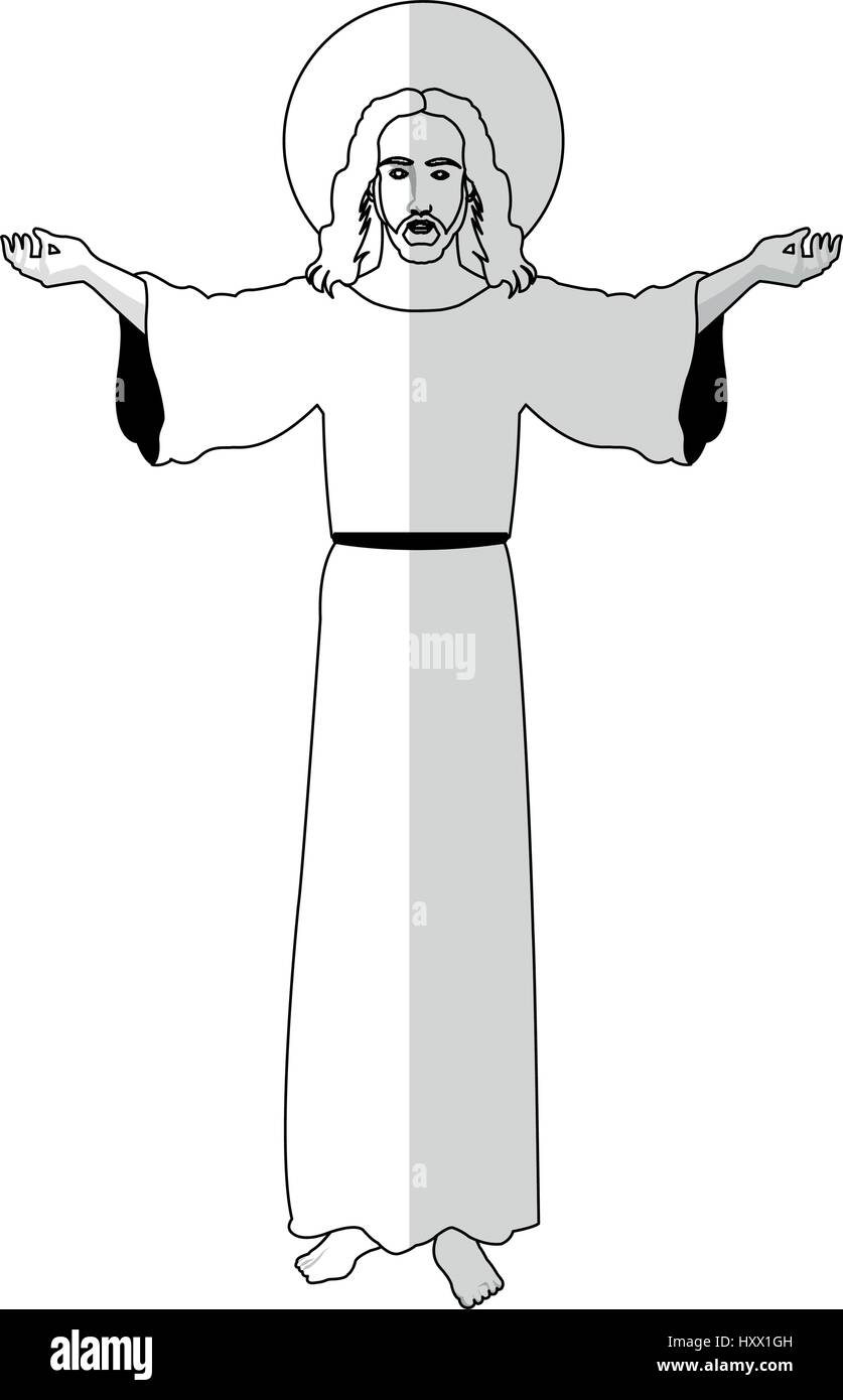 jesus christ man icon over white background. vector illustration Stock ...