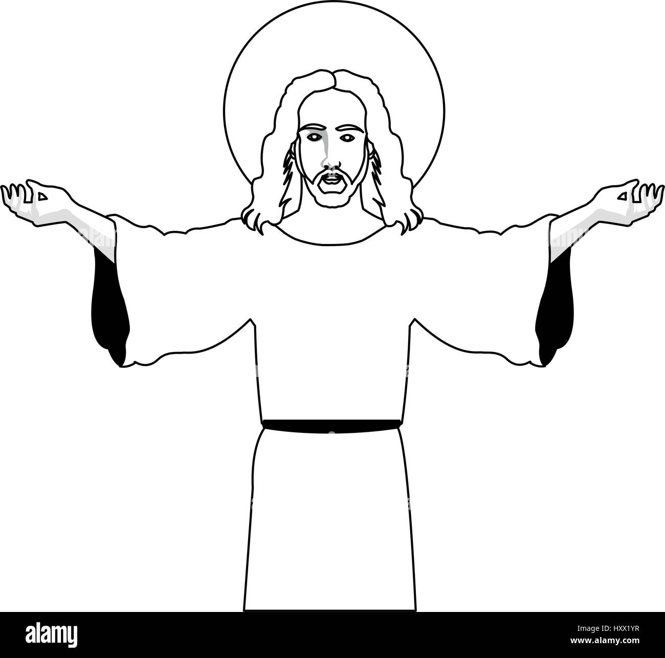 Jesus hands icon Black and White Stock Photos & Images - Alamy