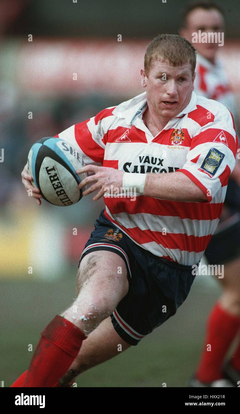 MARTIN CROMPTON OLDHAM BEARS RLFC 21 April 1996 Stock Photo - Alamy