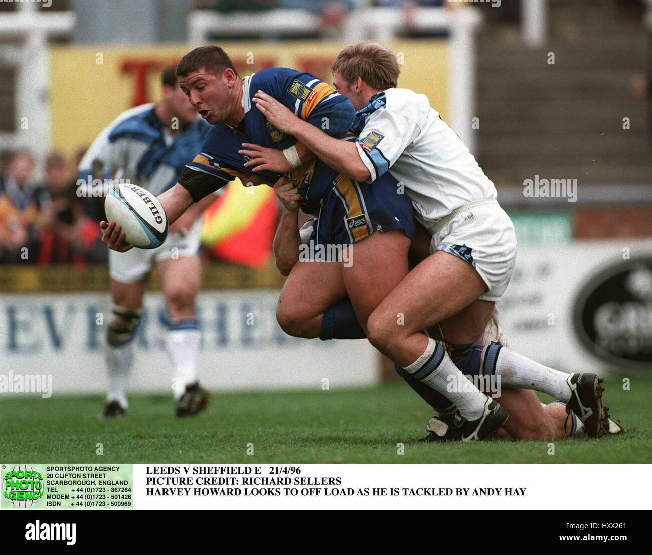 HARVEY HOWARD & ANDY HAY LEEDS V SHEFFIELD EAGLES RLFC 22 April 1996 ...