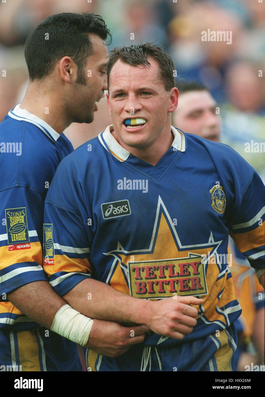 GARY MERCER LEEDS V SHEFFIELD EAGLES RLFC 22 April 1996 Stock Photo - Alamy