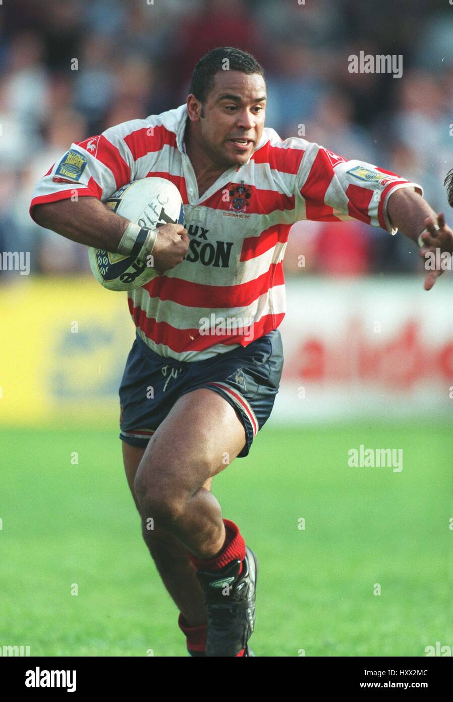 ADRIAN BELLE OLDHAM BEARS RLFC 25 June 1996 Stock Photo - Alamy