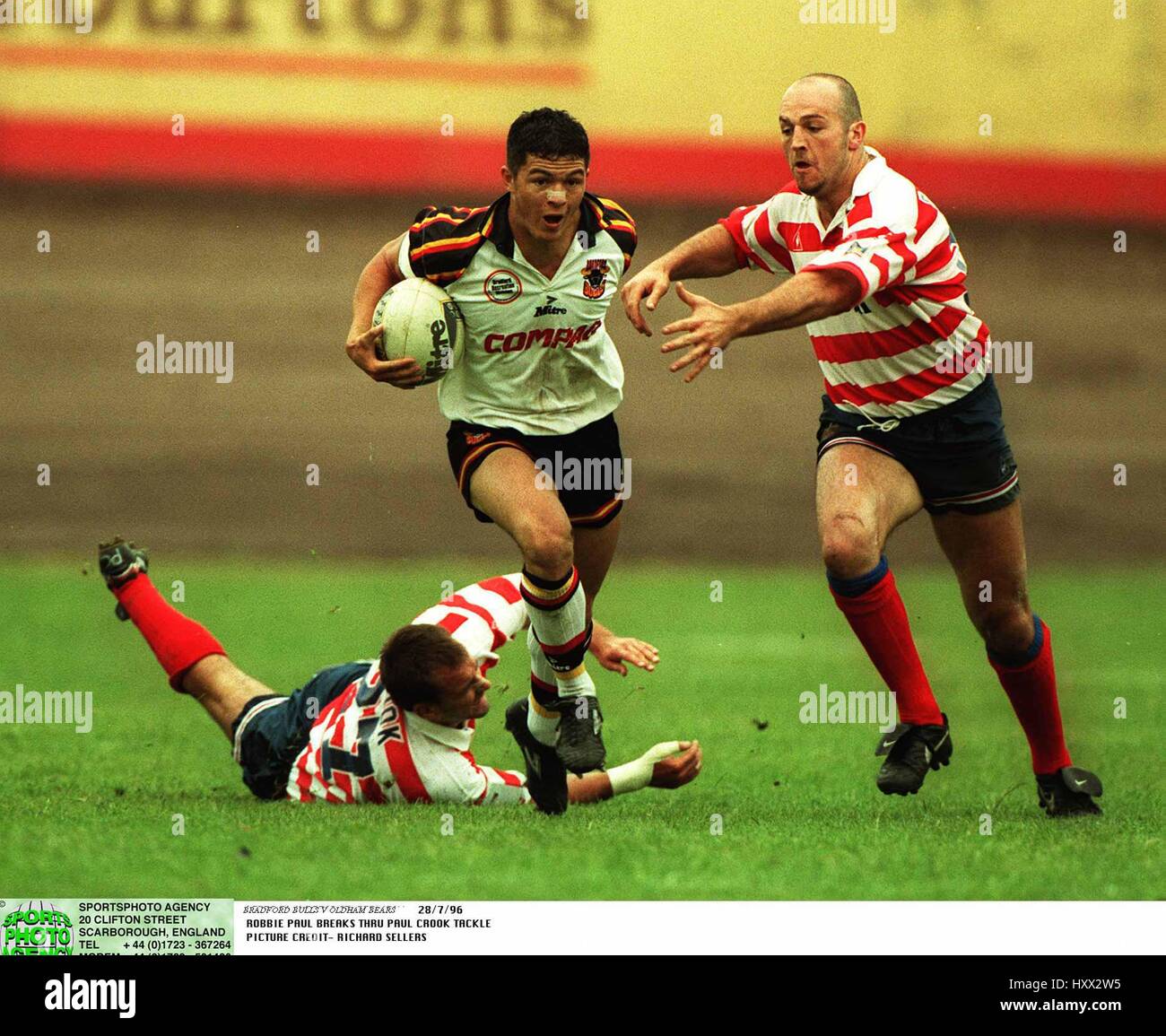 ROBBIE PAUL & PAUL CROOK BRADFORD BULLS V OLDHAM BEARS 29 July 1996 ...