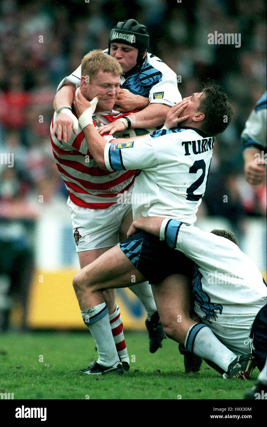 NEIL COWIE TURNER & LAWLESS WIGAN V SHEFFIELD EAGLES 29 May 1996 Stock ...