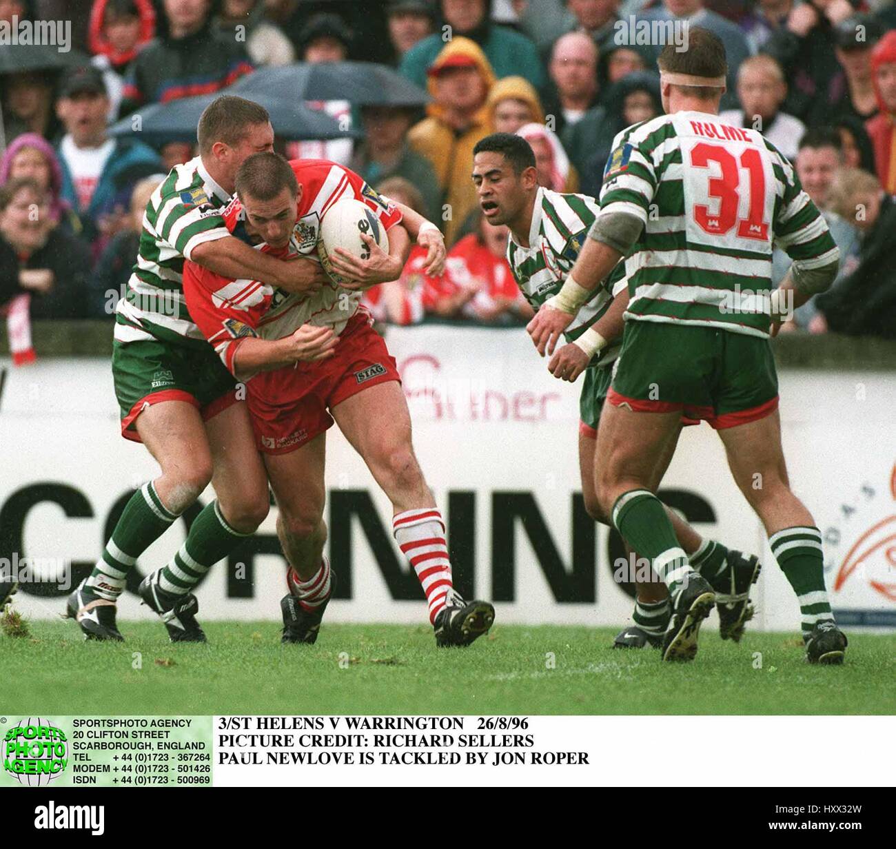 PAUL NEWLOVE & JON ROPER ST. HELENS V WARRINGTON 26 August 1996 Stock ...