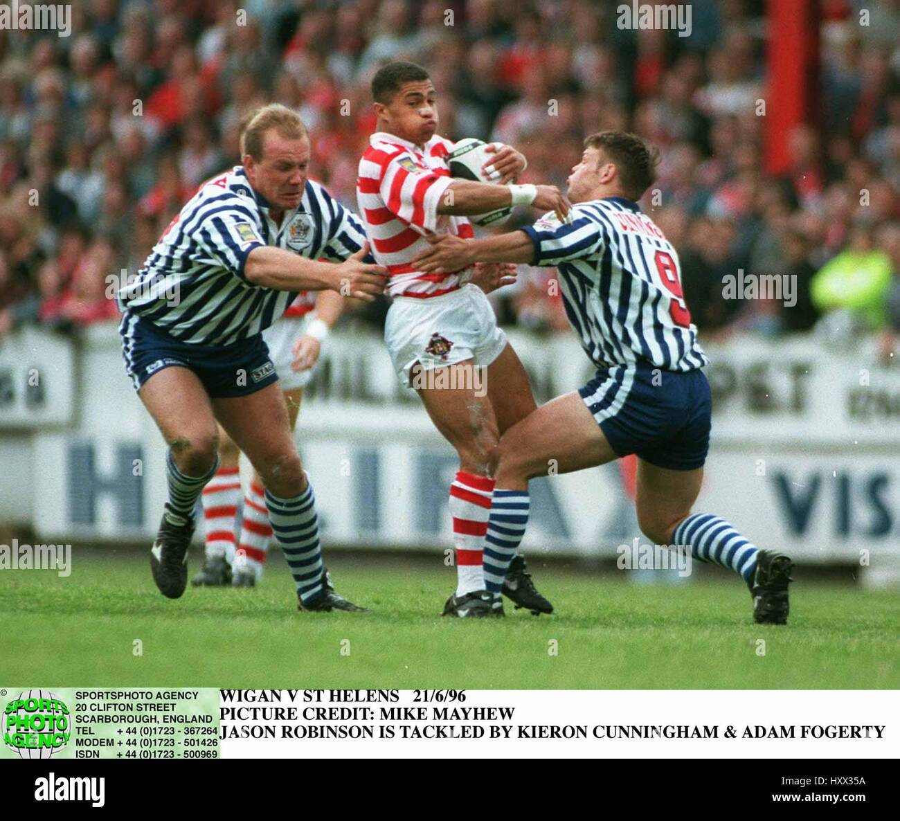 ROBINSON CUNNINGHAM & FOGERTY WIGAN V ST HELENS 21 June 1996 Stock ...