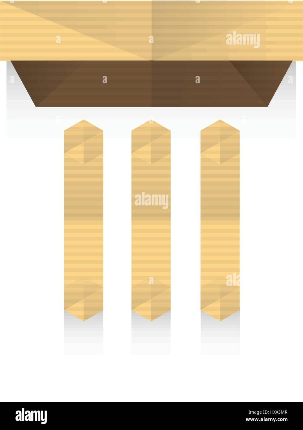 Ancient columns icon origami Stock Vector Image & Art - Alamy