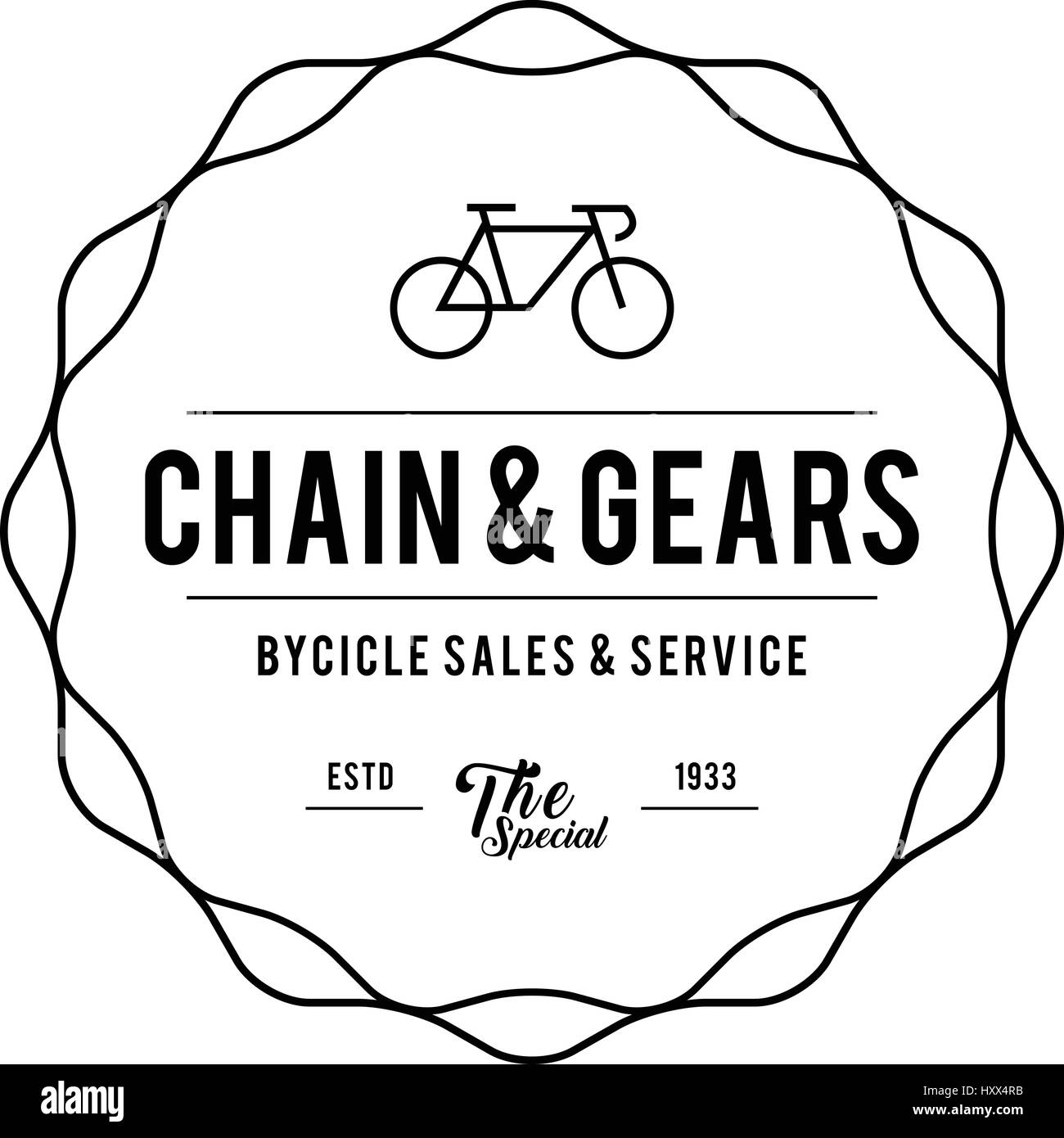 Vintage and Retro style Bicycle label design Stock Vector Image & Art ...