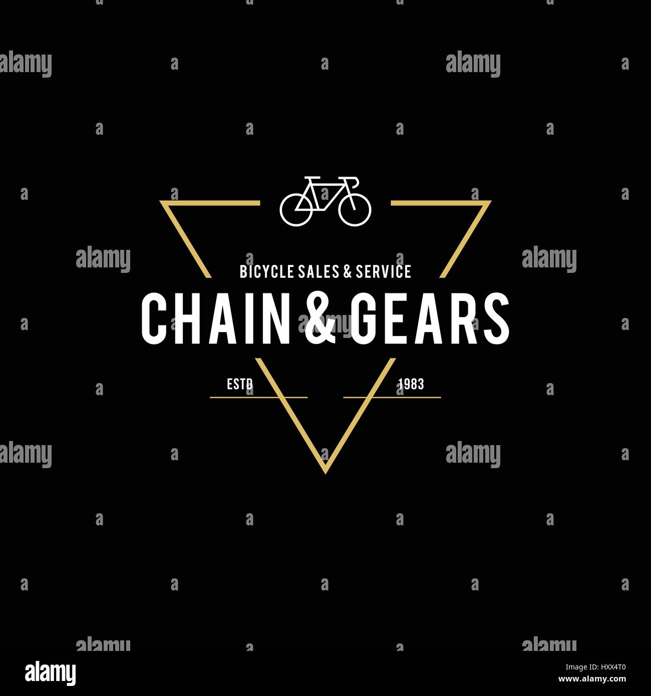 Vintage and Retro style Bicycle label design Stock Vector Image & Art ...