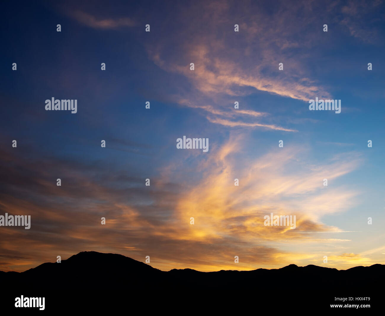 Dramatic European sunset sky. Ideal background from Italy Stock Photo ...