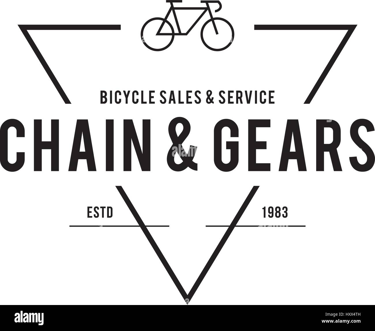 Vintage and Retro style Bicycle label design Stock Vector Image & Art ...