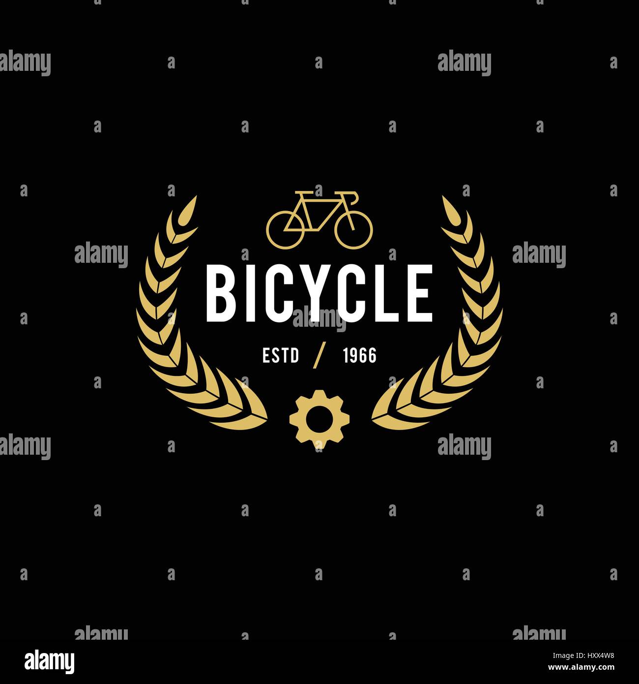 Vintage and Retro style Bicycle label design Stock Vector Image & Art ...