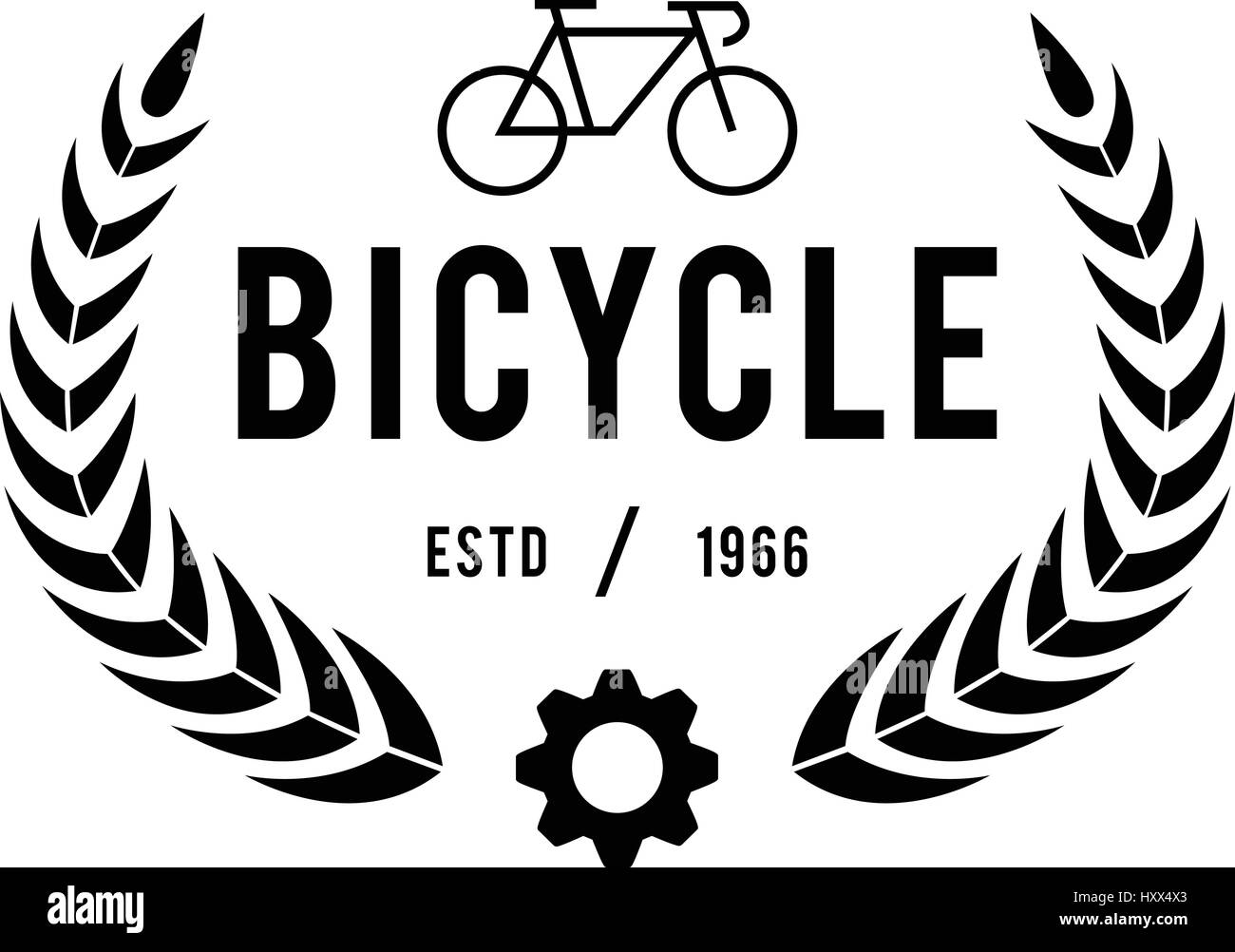 Vintage and Retro style Bicycle label design Stock Vector Image & Art ...