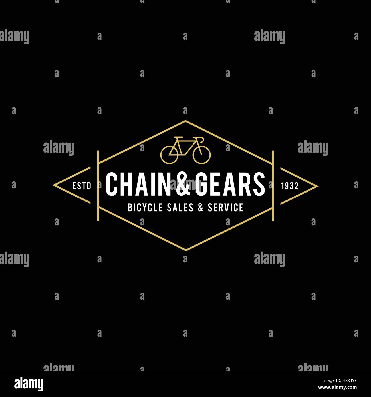 Vintage fixed gear bicycle Stock Vector Images - Alamy
