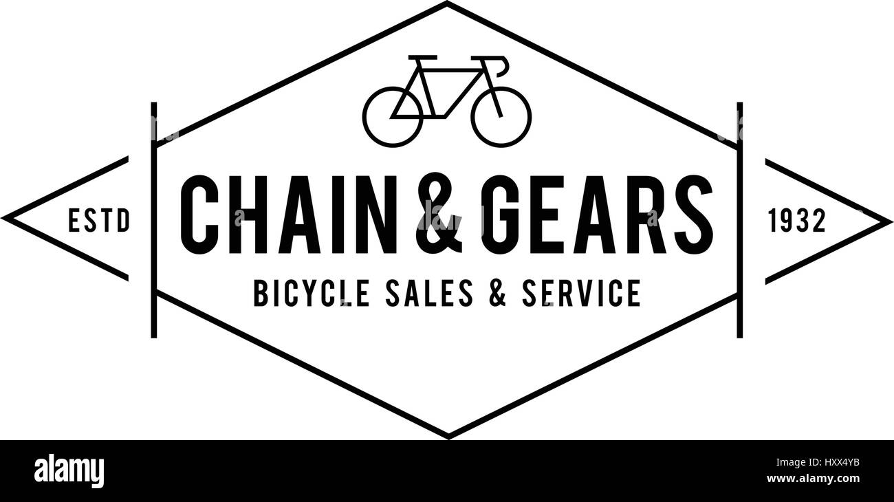 Vintage and Retro style Bicycle label design Stock Vector Image & Art ...