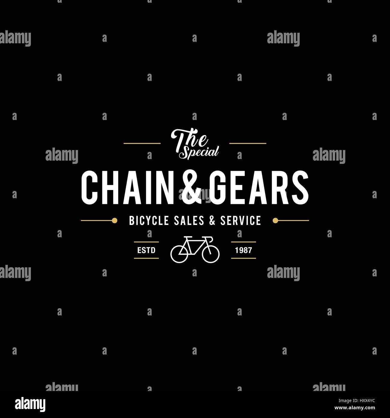 Vintage and Retro style Bicycle label design Stock Vector Image & Art ...