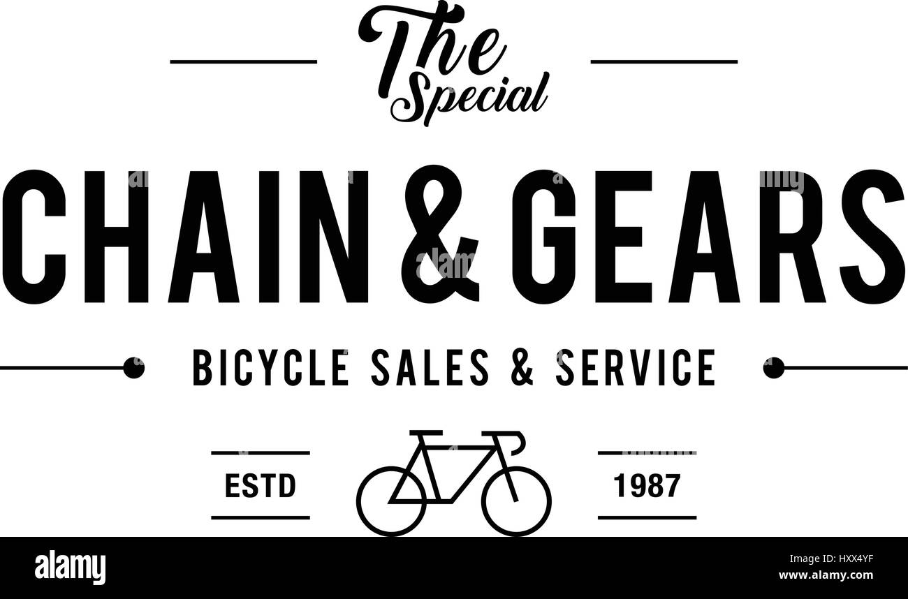 Vintage and Retro style Bicycle label design Stock Vector Image & Art ...