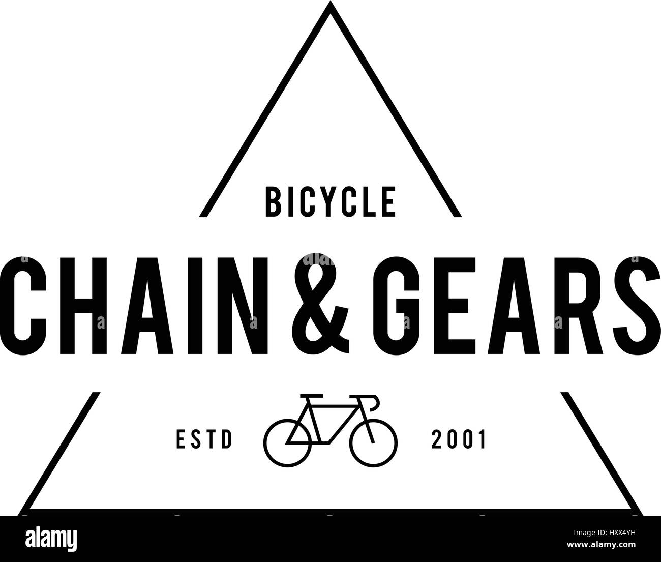 Vintage and Retro style Bicycle label design Stock Vector Image & Art ...