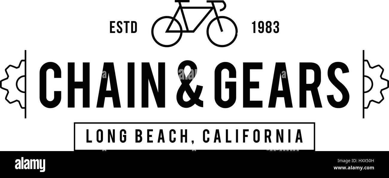 Vintage and Retro style Bicycle label design Stock Vector Image & Art ...