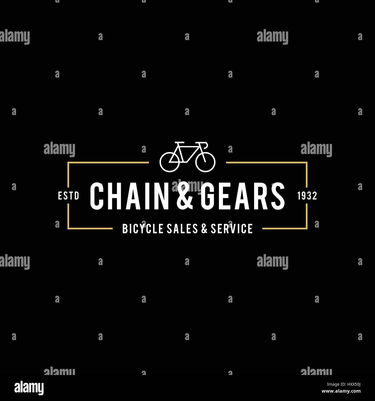 Vintage and Retro style Bicycle label design Stock Vector Image & Art ...