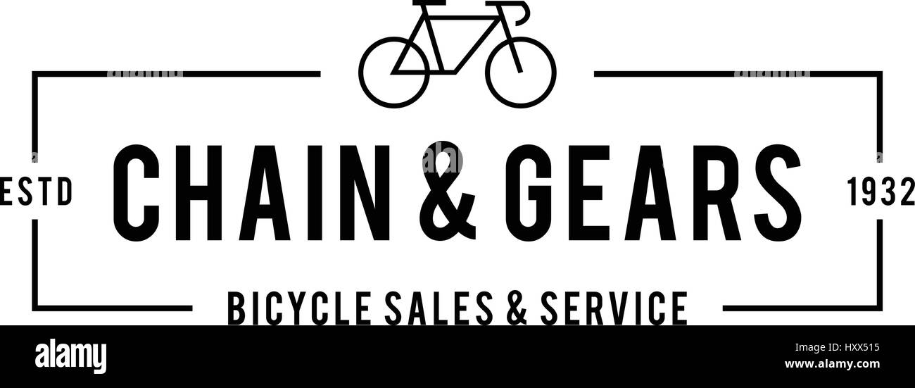 Vintage and Retro style Bicycle label design Stock Vector Image & Art ...