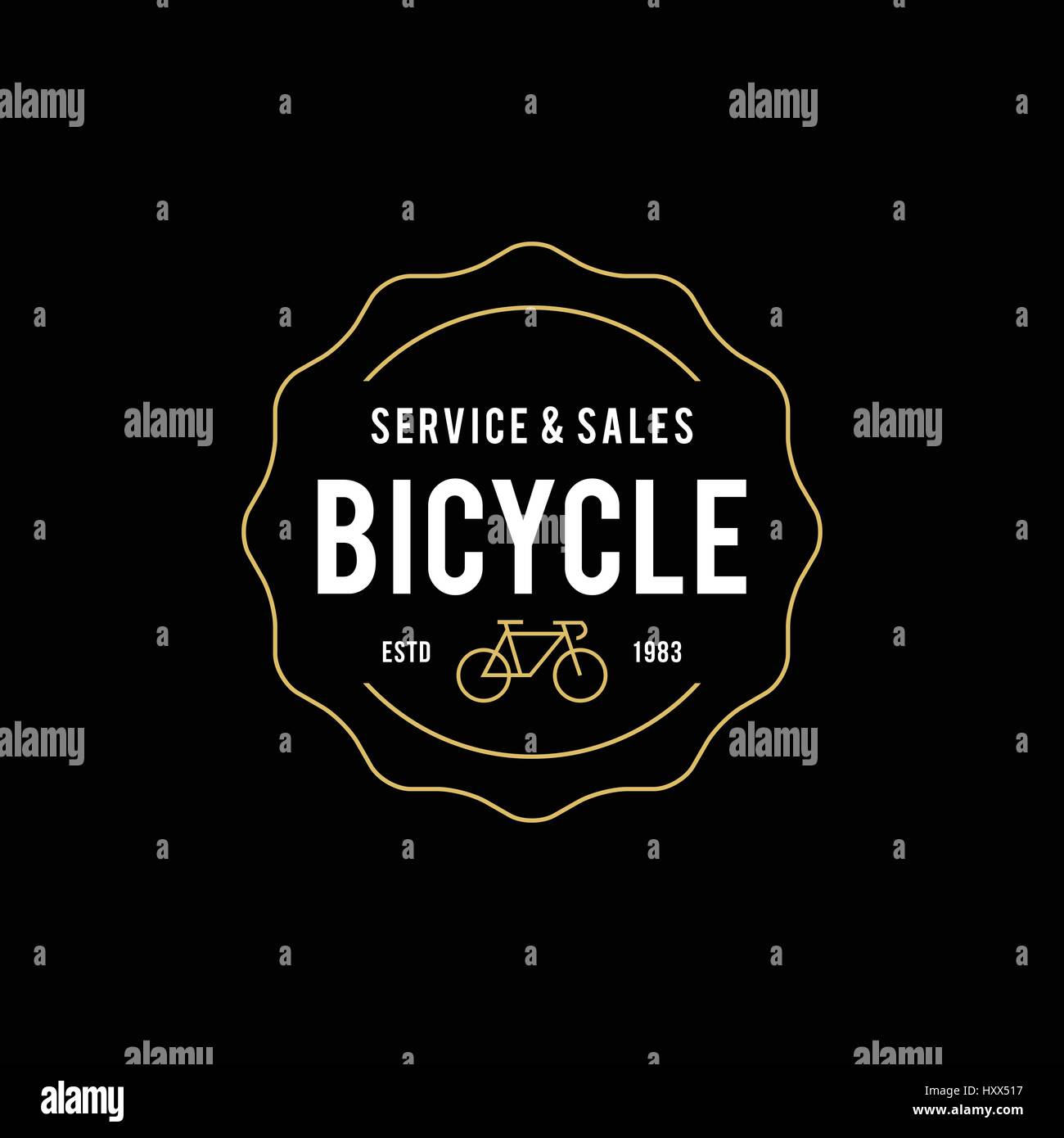 Vintage and Retro style Bicycle label design Stock Vector Image & Art ...