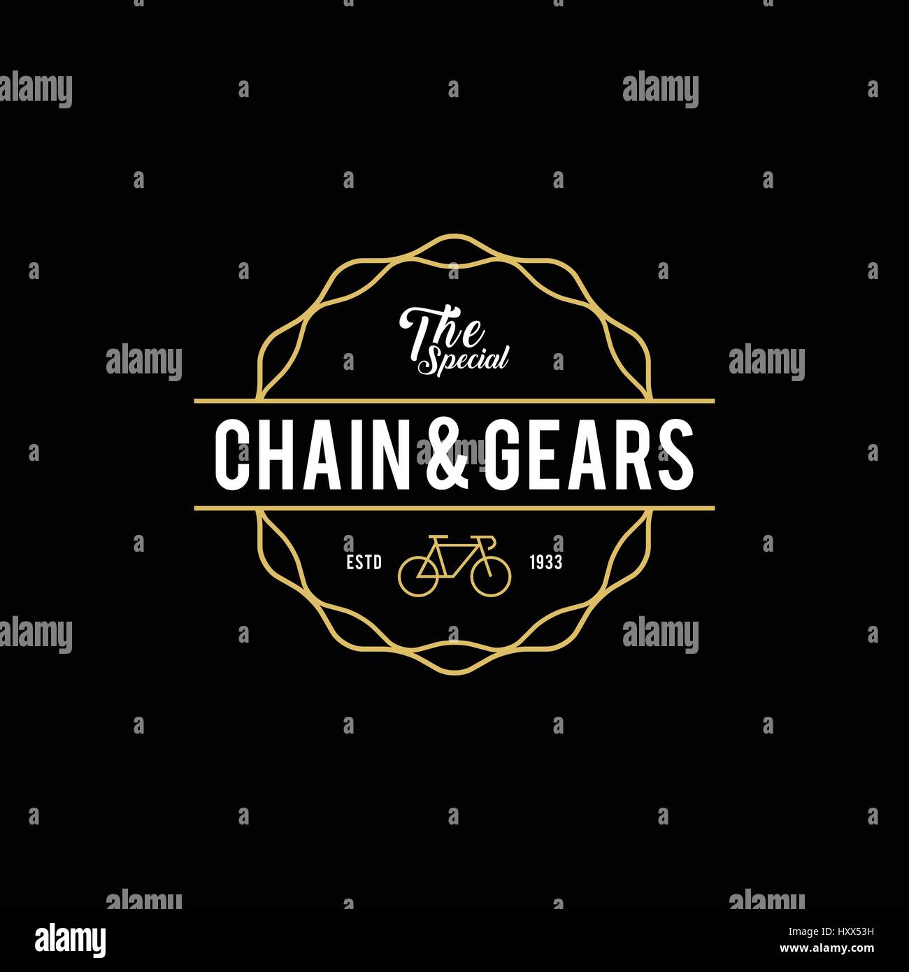 Vintage and Retro style Bicycle label design Stock Vector Image & Art ...