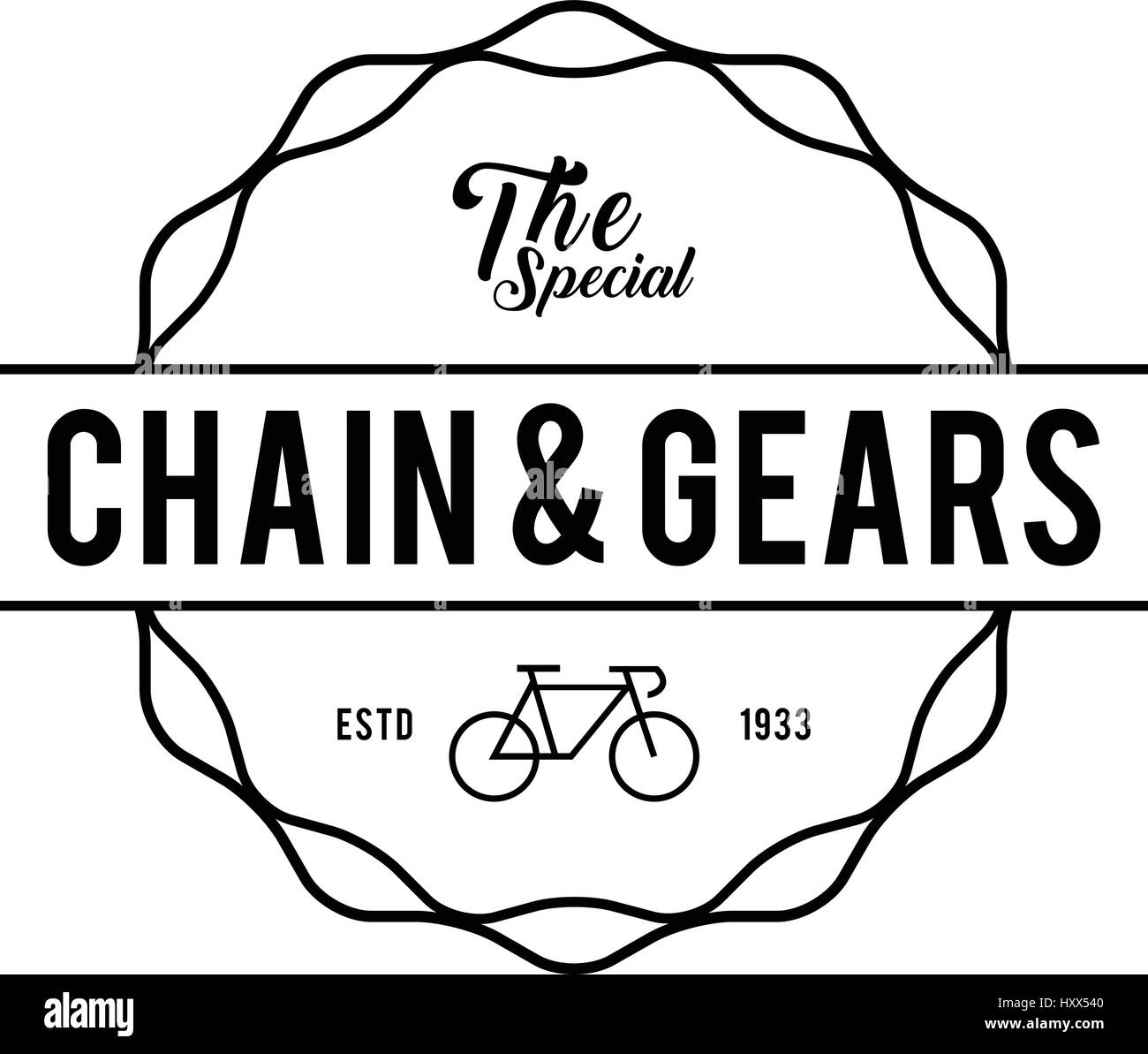 Vintage and Retro style Bicycle label design Stock Vector Image & Art ...