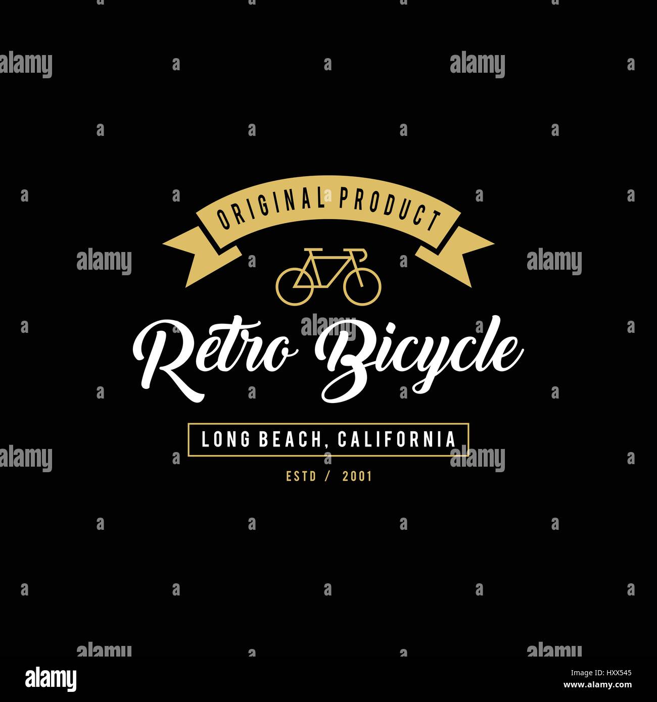 Vintage and Retro style Bicycle label design Stock Vector Image & Art ...