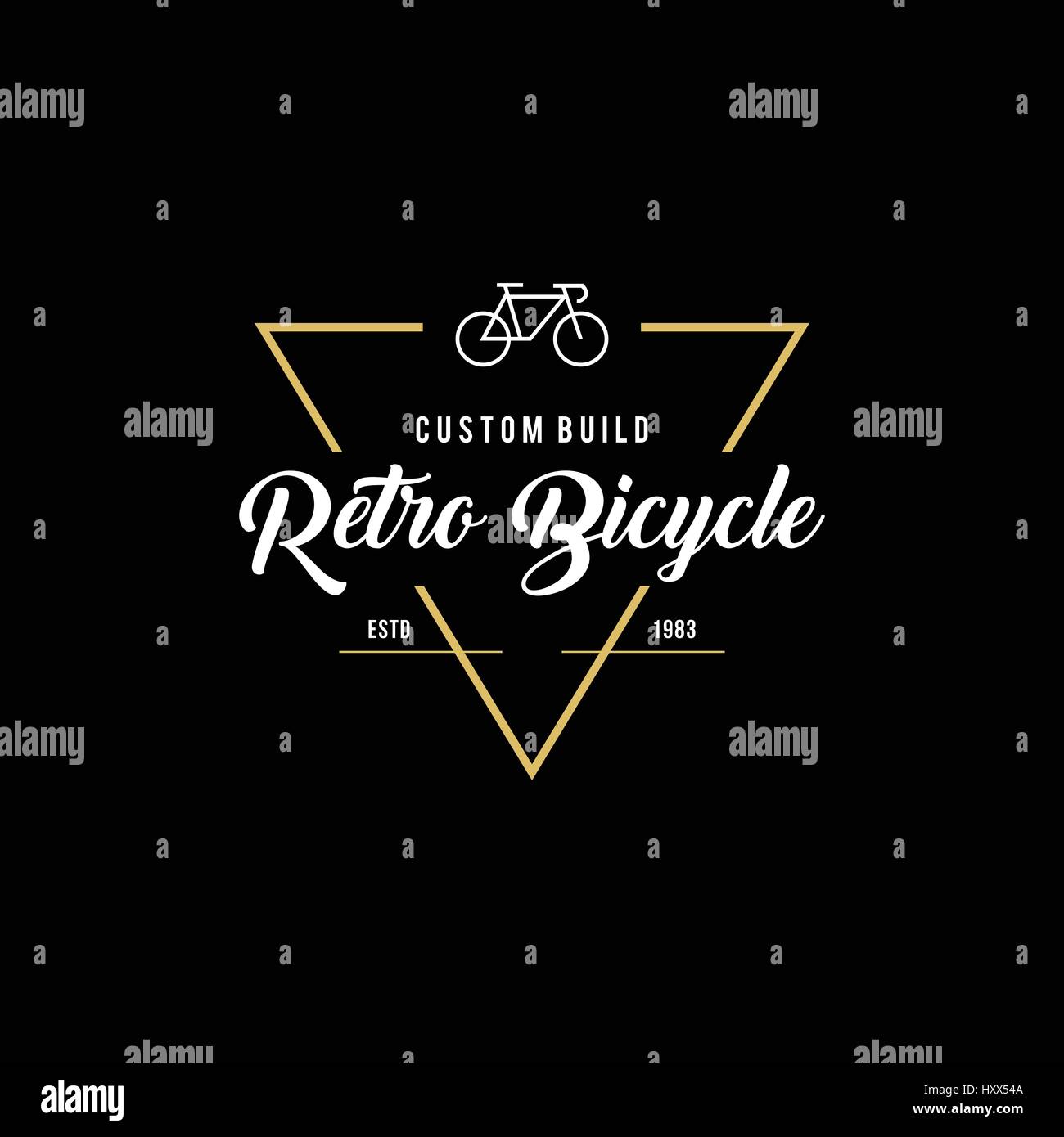 Vintage and Retro style Bicycle label design Stock Vector Image & Art ...