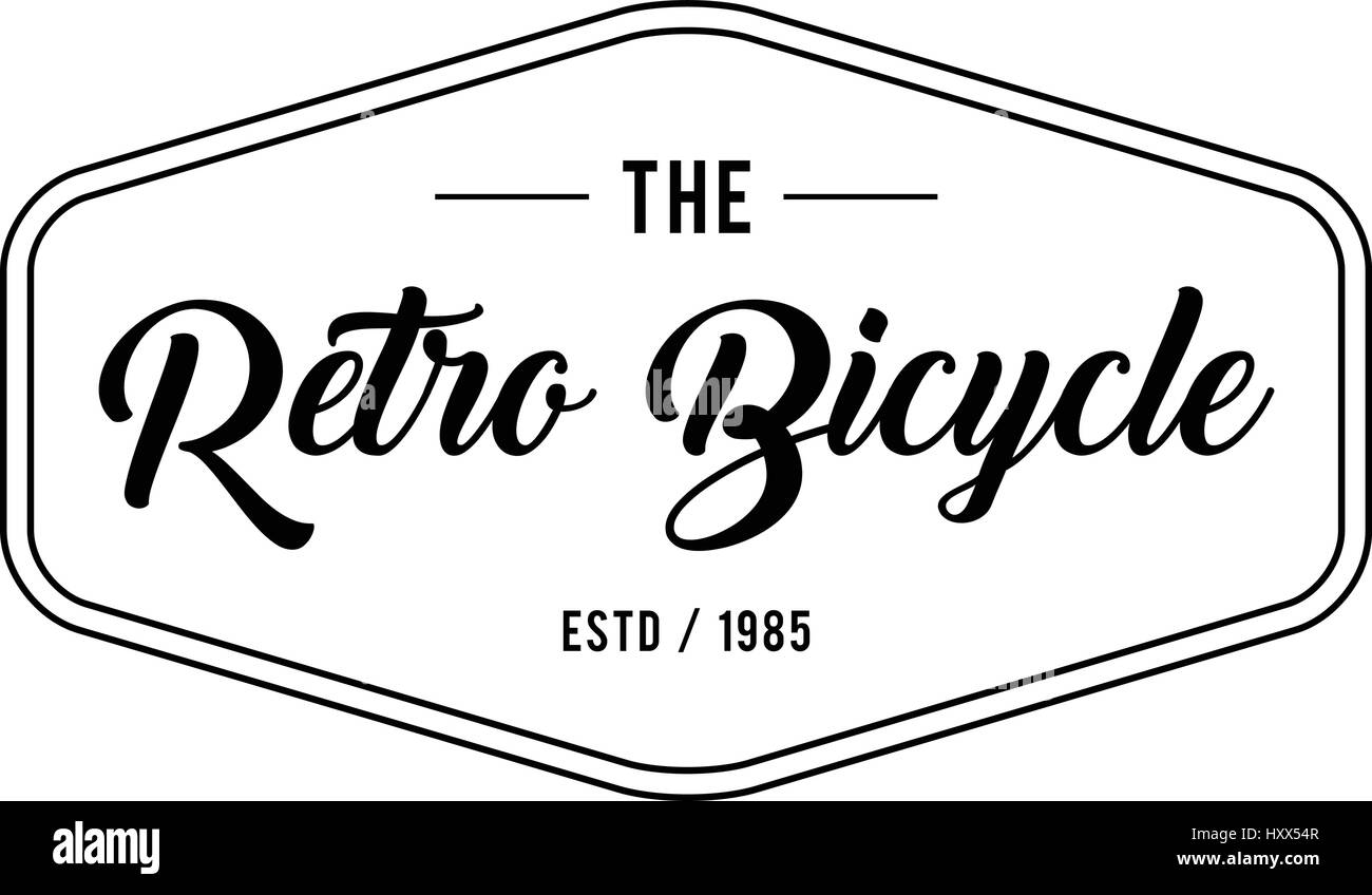 Vintage and Retro style Bicycle label design Stock Vector Image & Art ...