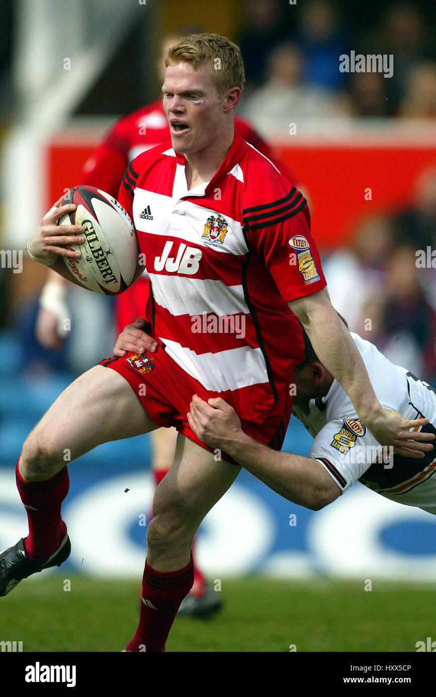 BRETT DALLAS WIGAN WARRIORS RLFC 14 April 2002 Stock Photo - Alamy