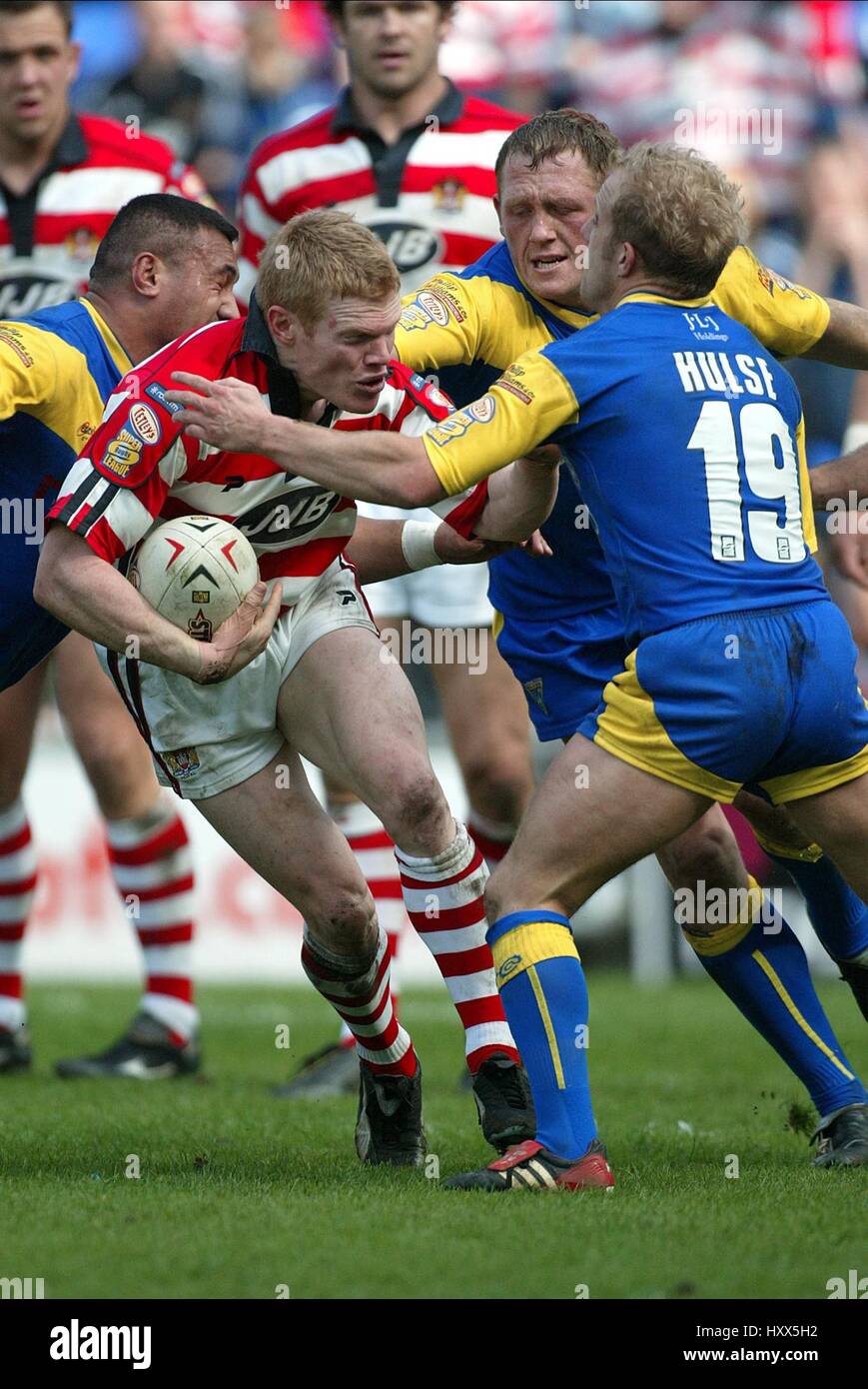 BRETT DALLAS HULSE DANNY LIMA WIGAN WARRIORS V WARRINGTON JJB STADIUM ...