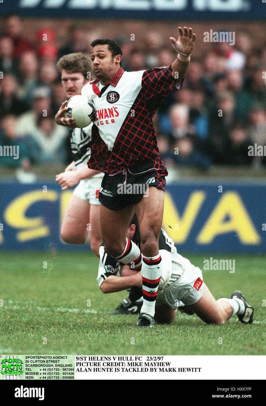 ALAN HUNTE & MARK HEWITT ST. HELENS V HULL FC 23 February 1997 Stock ...