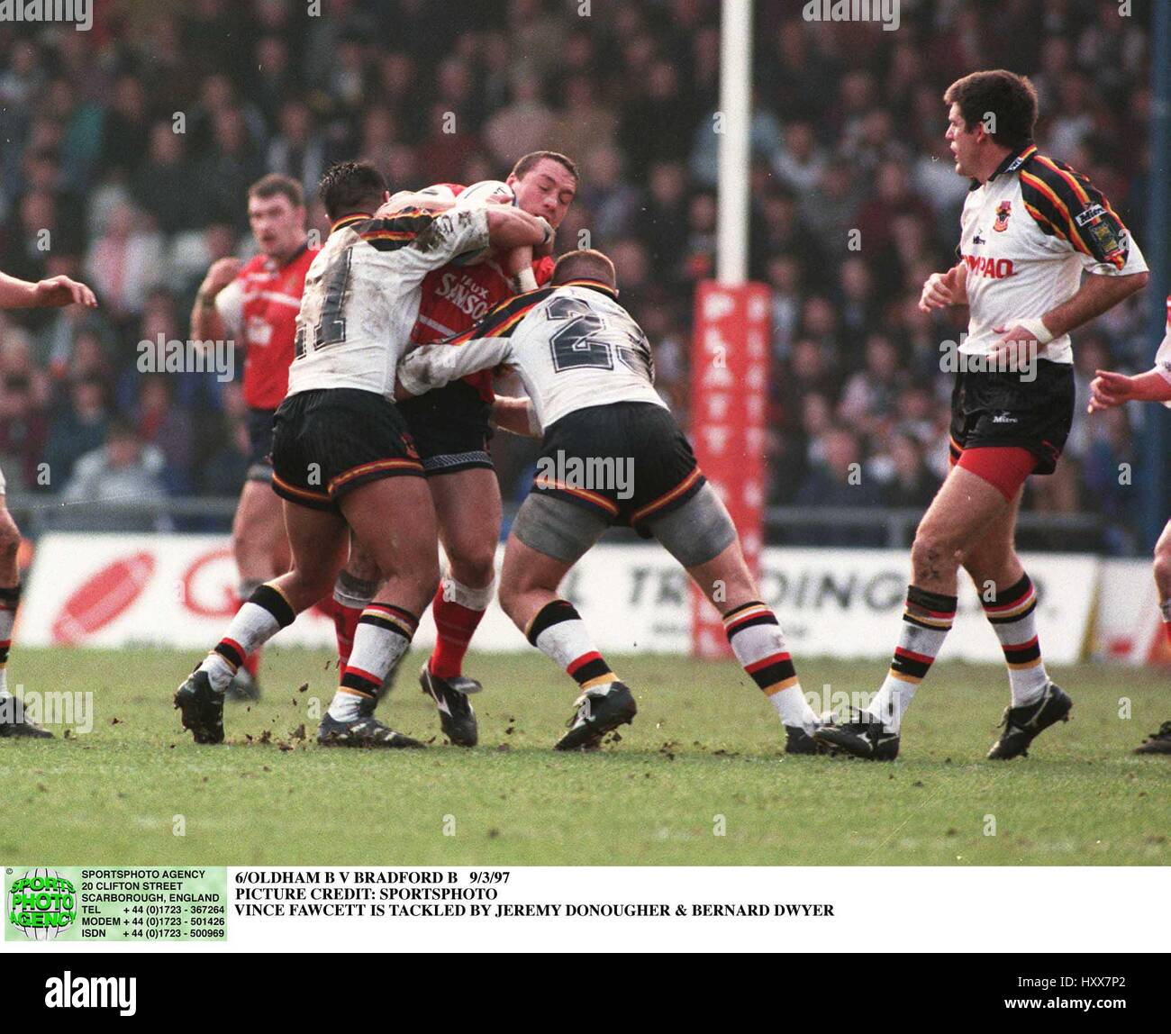 FAWCETT DWYER & REIHANA OLDHAM BEARS V BRADFORD BULLS 11 March 1997 ...