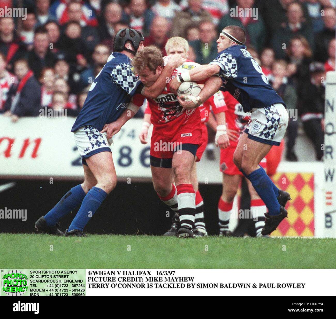 TERRY O'CONNER BALDWIN ROWLEY WIGAN WARRIORS V HALIFAX 16 March 1997 ...
