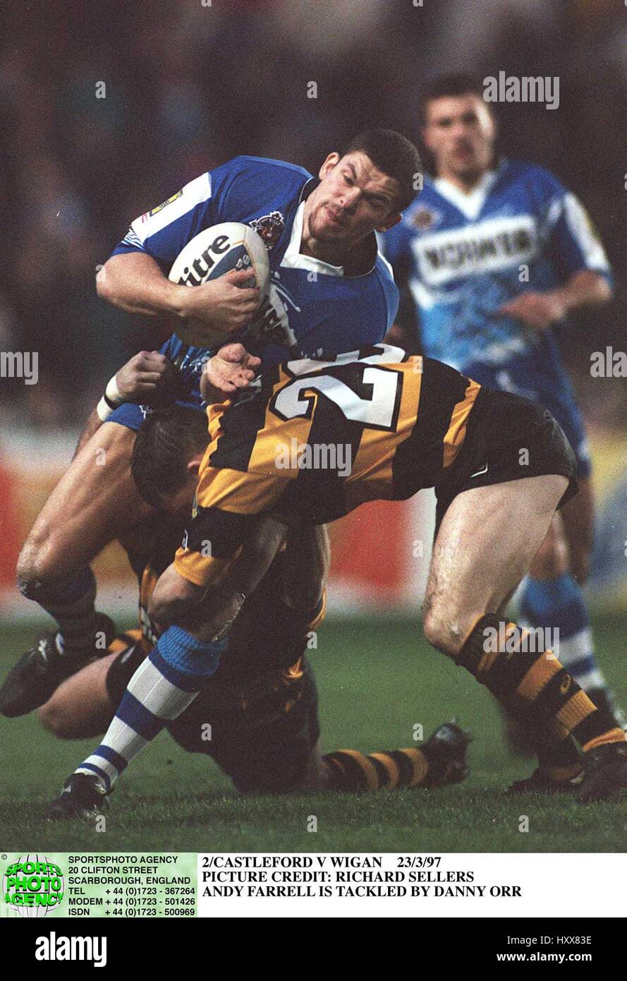 ANDY FARRELL & DANNY ORR CASTLEFORD TIGERS V WIGAN W 23 March 1997 ...
