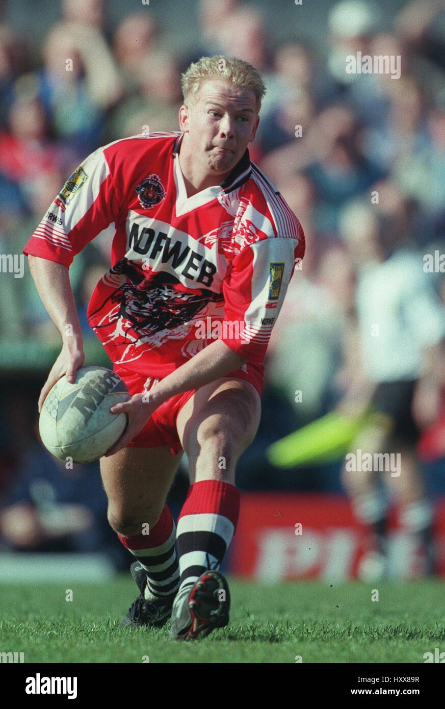 CRAIG MURDOCK WIGAN WARRIORS RLFC 02 April 1997 Stock Photo - Alamy