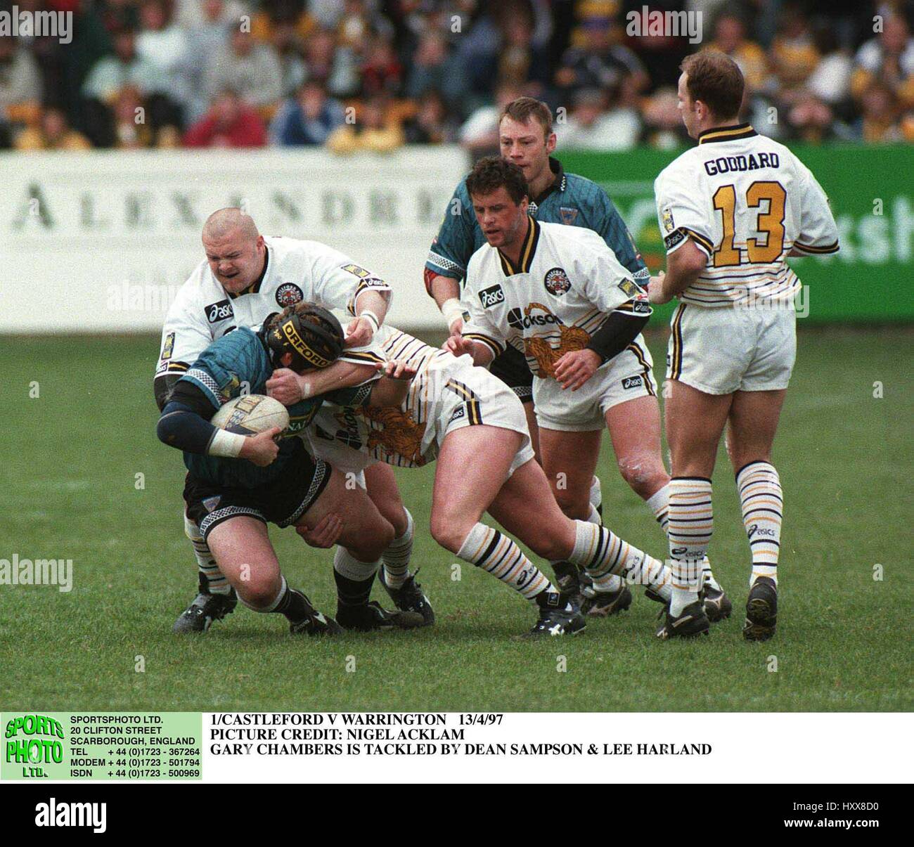 GARY CHAMBERS HARLAND SAMPSON CASTLEFORD TIGERS V WARRINGTON 13 April ...