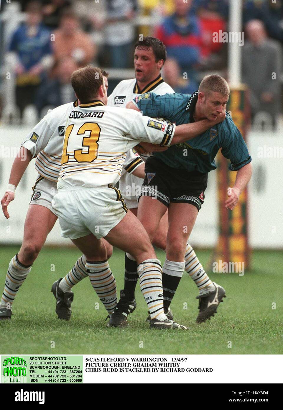 CHRIS RUDD & RICHARD GODDARD CASTLEFORD TIGERS V WARRINGTON 13 April ...