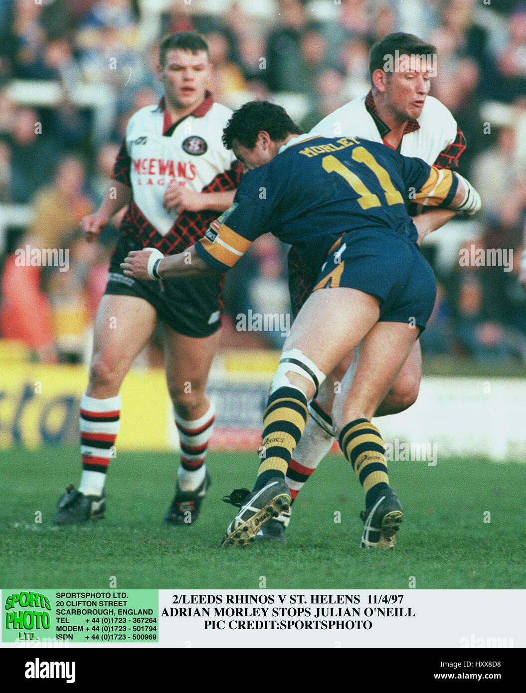 ADRIAN MORLEY JULIAN O'NEILL LEEDS RHINOS V ST.HELENS 11 April 1997 ...