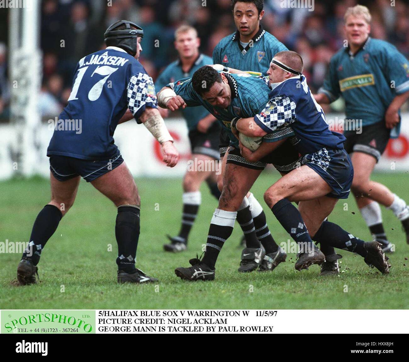 MANN JACKSON & ROWLEY HALIFAX BLUE SOX V WARRINGTON 11 May 1997 Stock ...