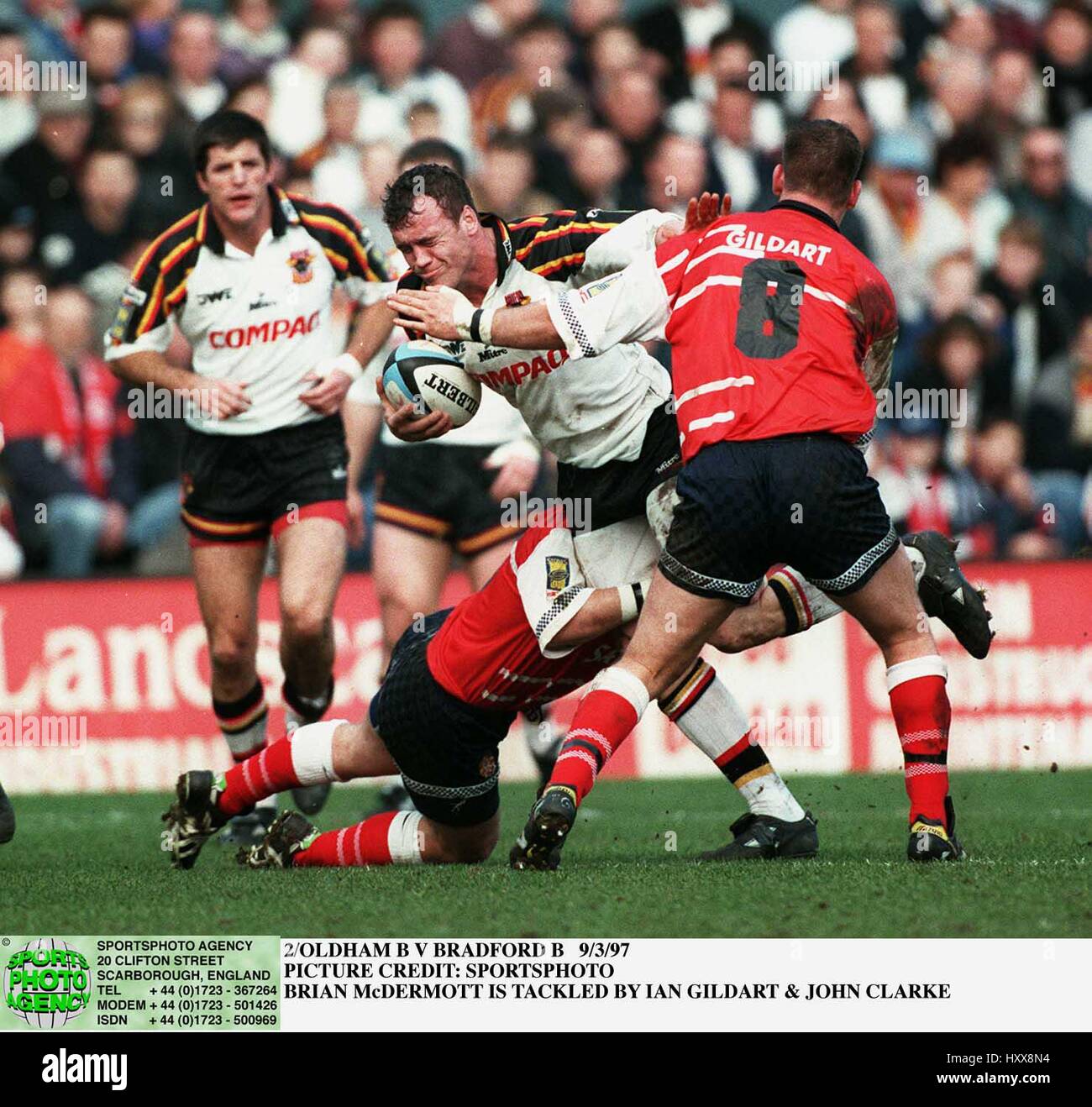 MCDERMOTT & GILDART OLDHAM BEARS V BRADFORD BULLS 10 March 1997 Stock ...