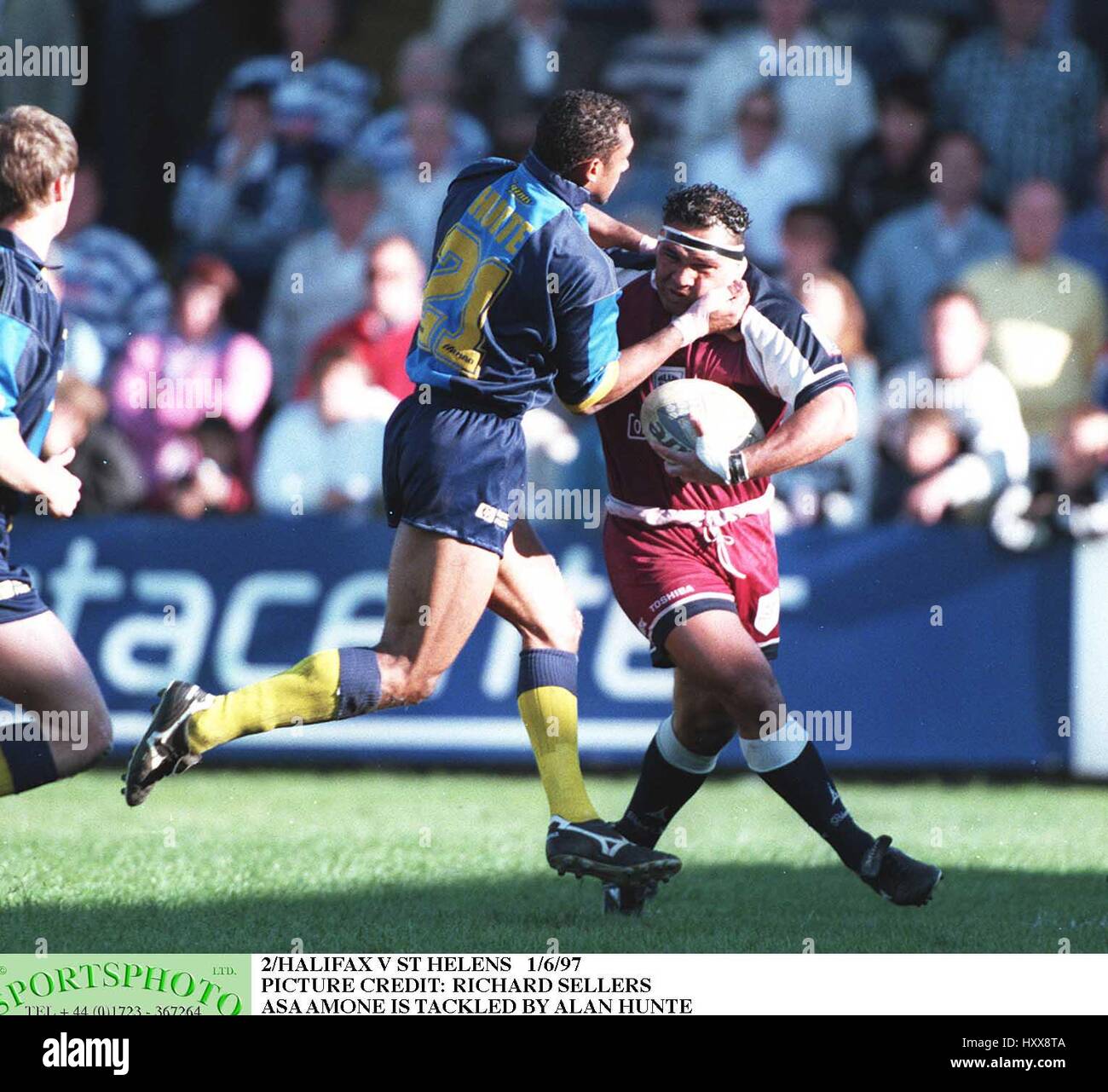 ASA AMONE & ALAN HUNTE HALIFAX BLUE SOX V ST.HELENS 01 June 1997 Stock ...