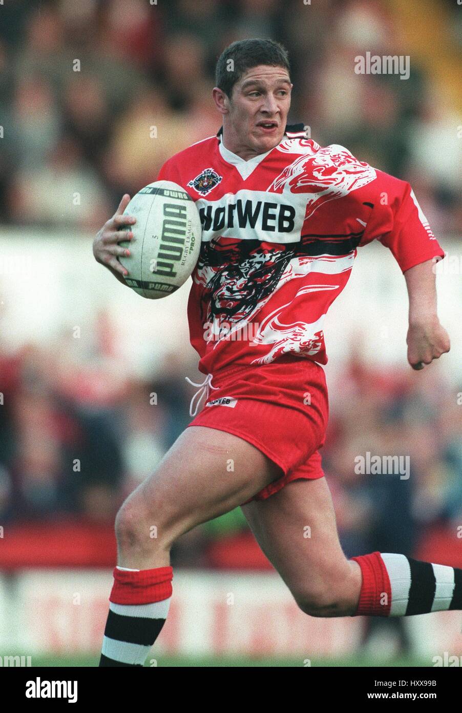 NIGEL WRIGHT WIGAN WARRIORS RLFC 27 May 1997 Stock Photo - Alamy