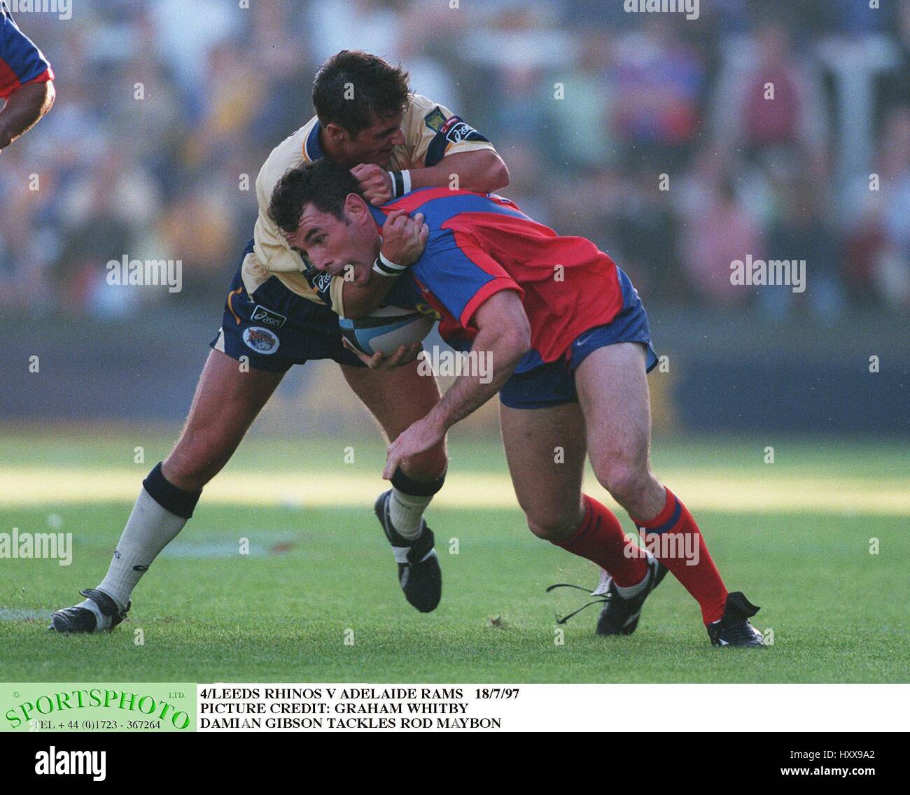 DAMIAN GIBSON & ROD MAYBON LEEDS RHINOS V ADELAIDE RAMS 18 July 1997 ...