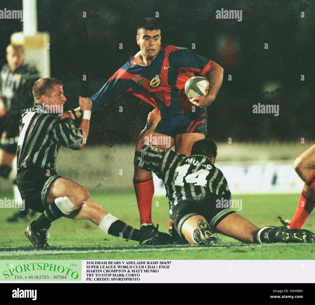 MUNRO CROMPTON & CORVO ADELAIDE RAMS V OLDHAM BEARS 20 June 1997 Stock ...